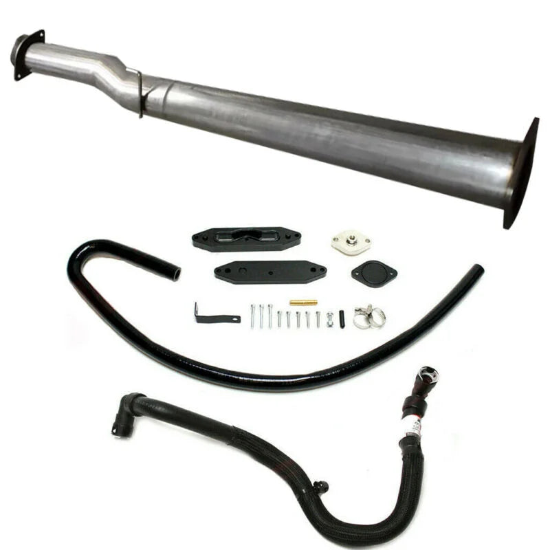 2011-2019 6.7L Powerstroke 4'' Race Pipe + EGR Valve Cooler Delete Kit ...